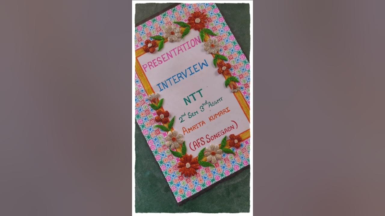 Front Cover Page Decoration Ideas 📚 School College Project Assignments ...