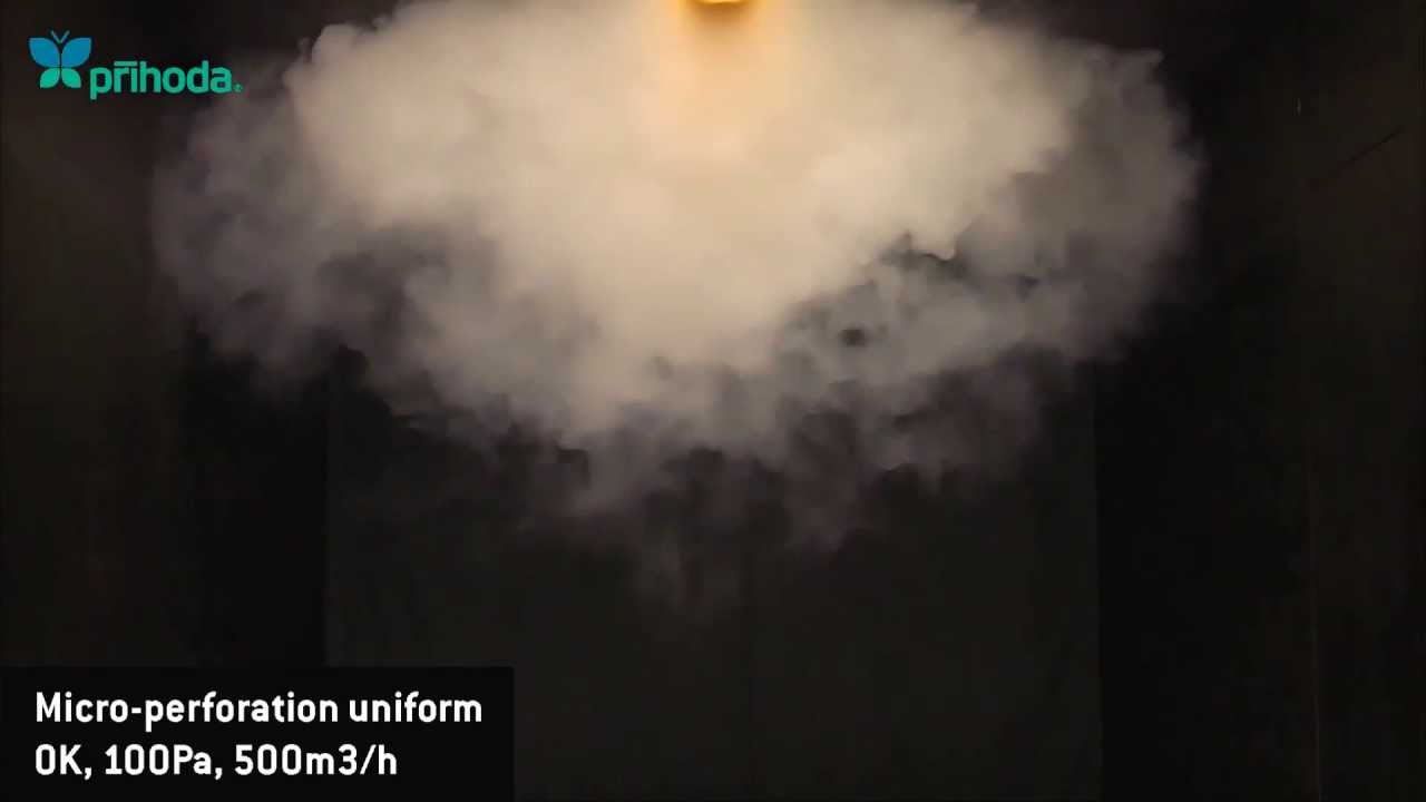 Fabric ducting - Microperforation uniform - PRIHODA - YouTube