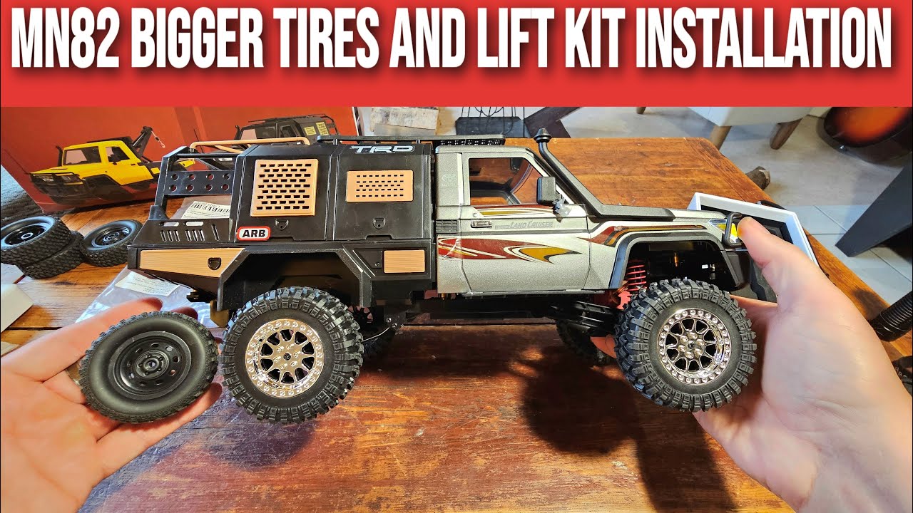 MN82 RC Car Mod Bigger Tires and Lift Kit Install Step by Step - YouTube