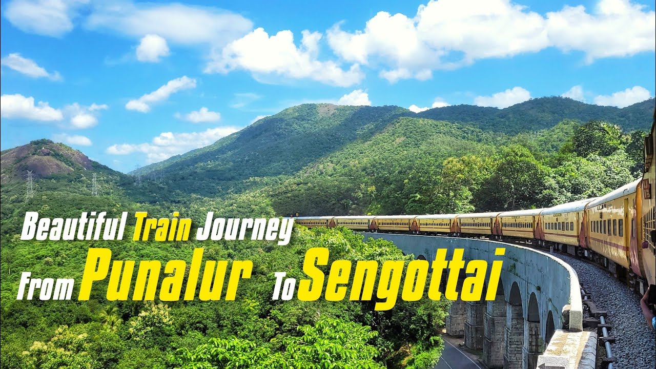 Punalur to Sengottai Train Journey via beautiful 13 Arch Bridge - YouTube