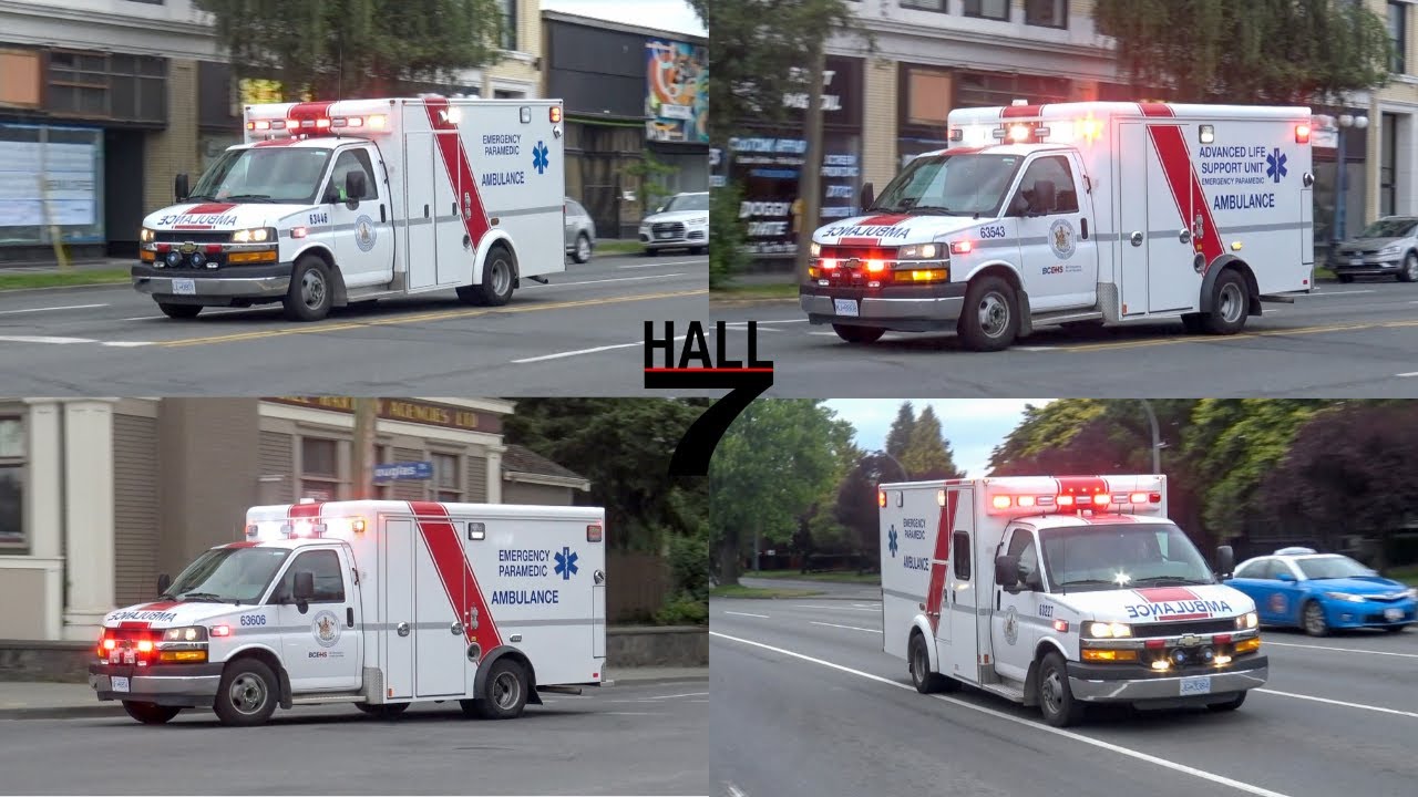 BC Ambulance Service - Multiple Units responding in Victoria - YouTube