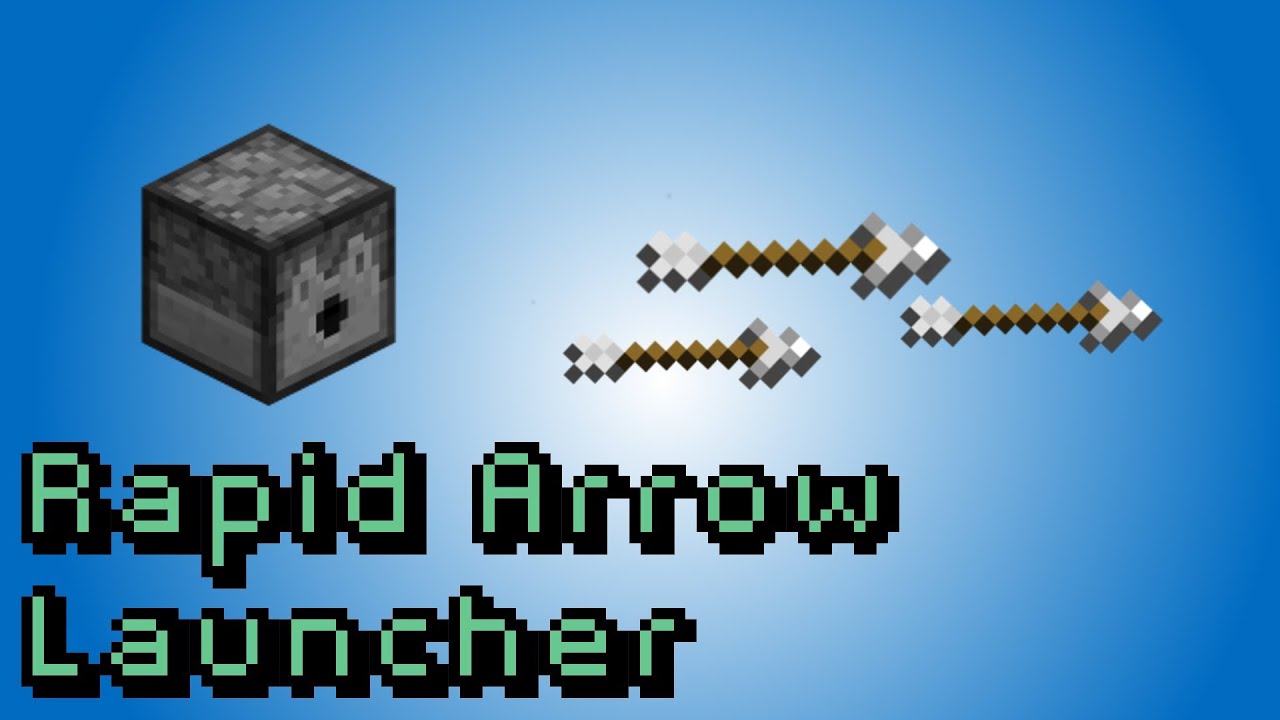 Minecraft: Hidden Rapid Arrow Launcher - YouTube