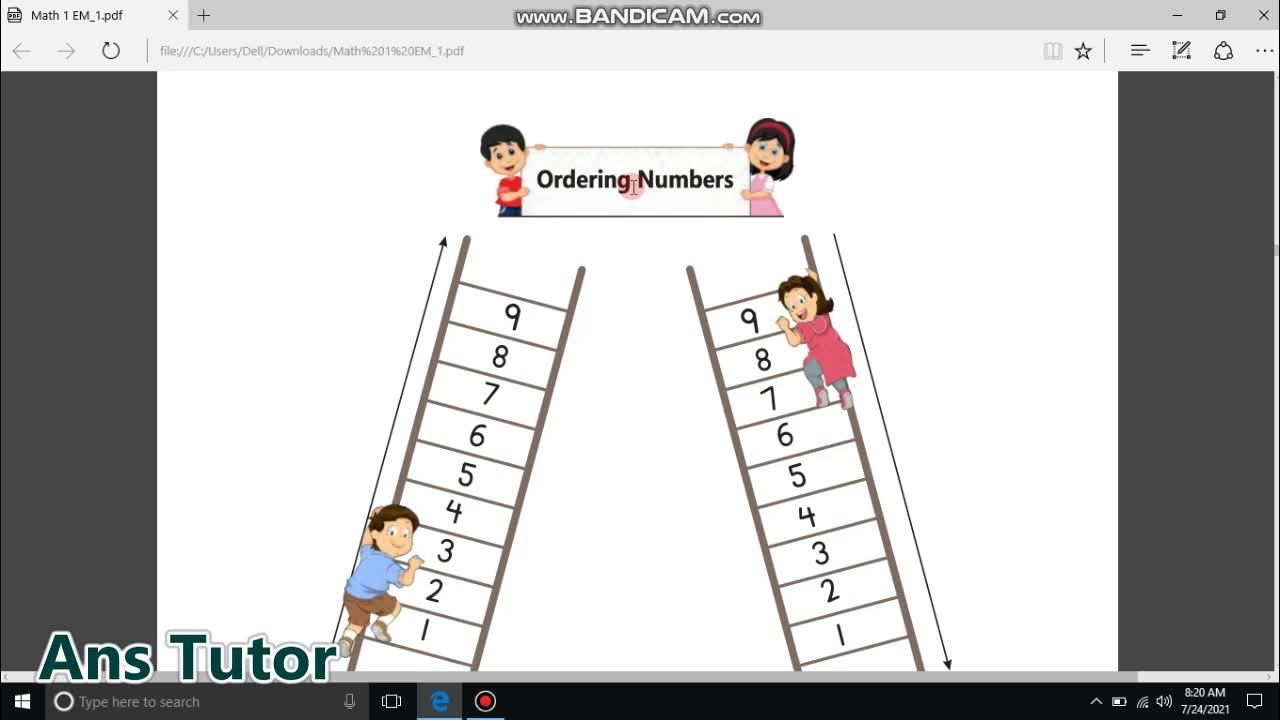 ordering numbers , numbers order, forward ordering numbers, backward ...