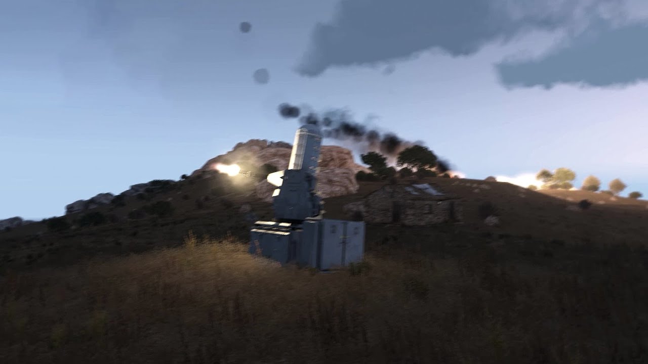 ARMA 3: US Army land based Phalanx CIWS in action - YouTube