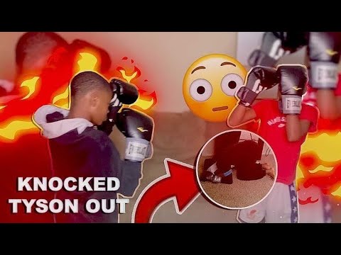 WE HAD A BOXING MATCH ** I KNOCKED TYSON OUT 😱 **