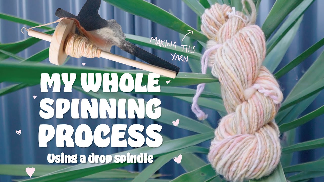 How I spin my own yarn on my drop spindle! | My entire spinning to ...