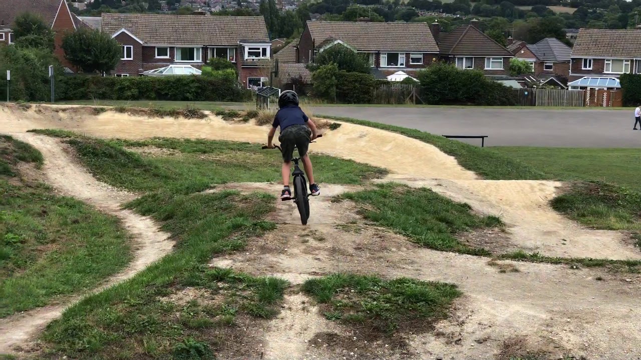 Totley Hall Park pump track - YouTube