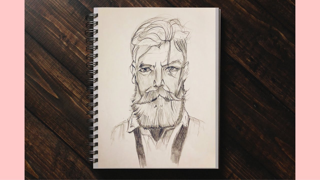 How to draw old man ||easy drawing for beginners/face drawing - YouTube