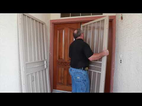 How to install a Steel Double Security Screen Door - YouTube