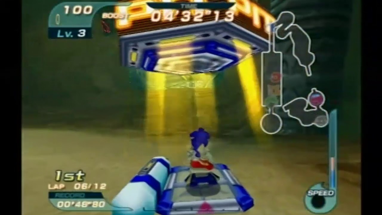 Sonic Riders (PS2) - Free Race - Sonic with Blue Star II - Dark Desert ...