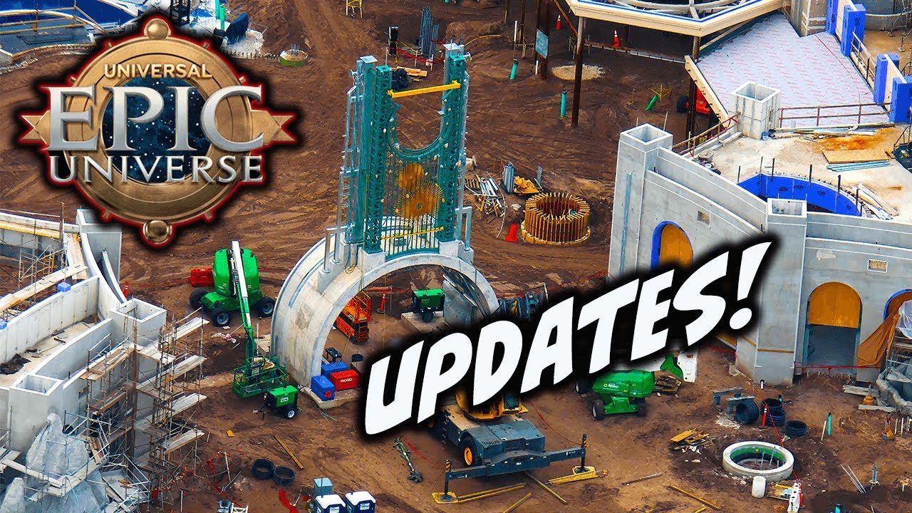 HUGE Epic Universe Construction UPDATES! The Chronos Rises! - YouTube