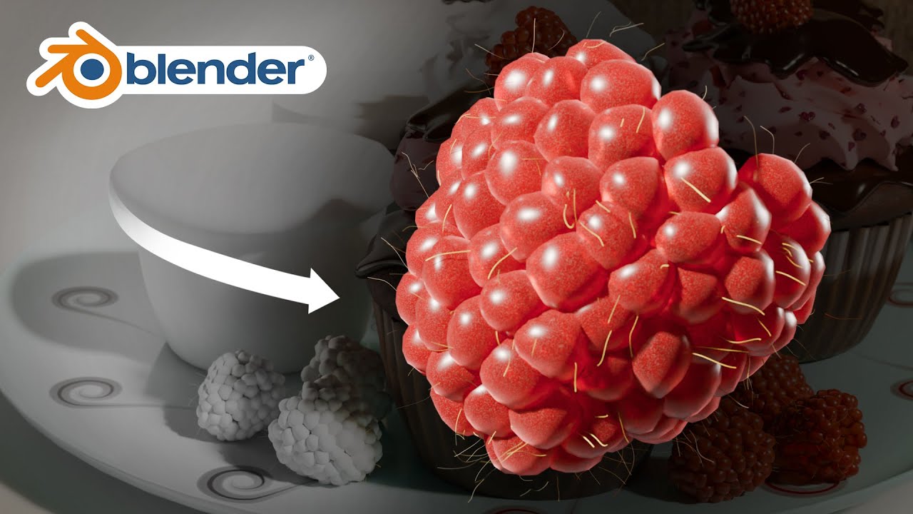 Blender 4.1 - Cupcake Tutorial | Part 5: Raspberry Geometry Nodes - YouTube
