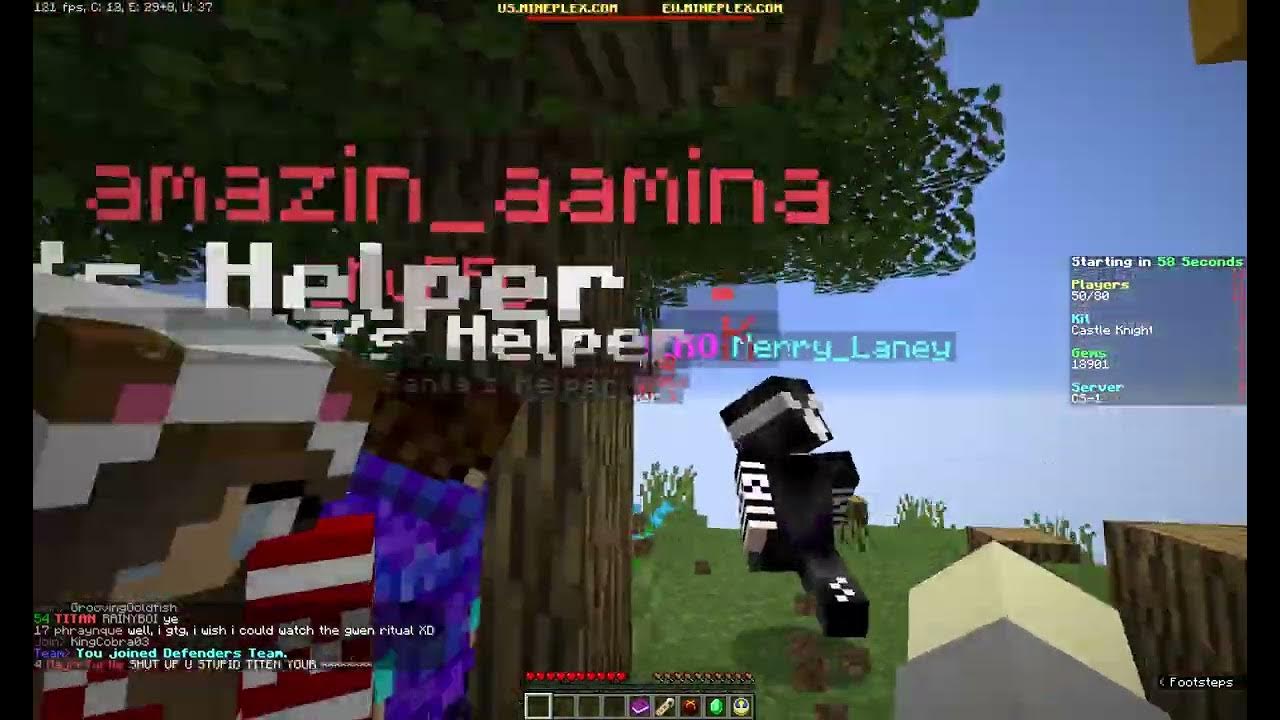 Mineplex memories: Castle Siege lobby GWEN tree cult thing - YouTube