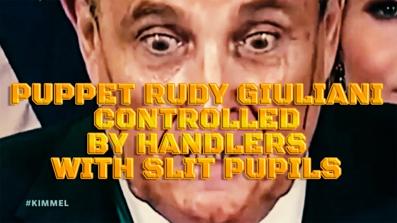 PUPPET Rudy GIULIANI Mind controlled by HANDLERS with Slit Pupils ...