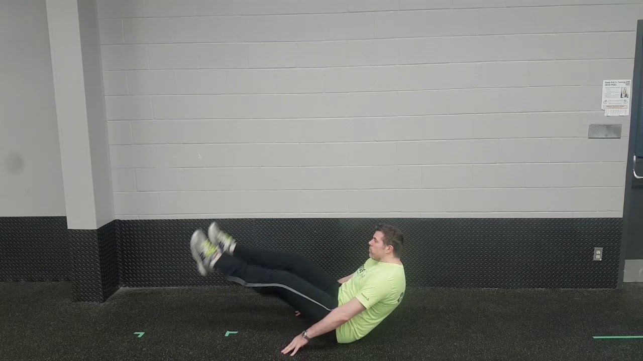 V sit flutter kick - YouTube