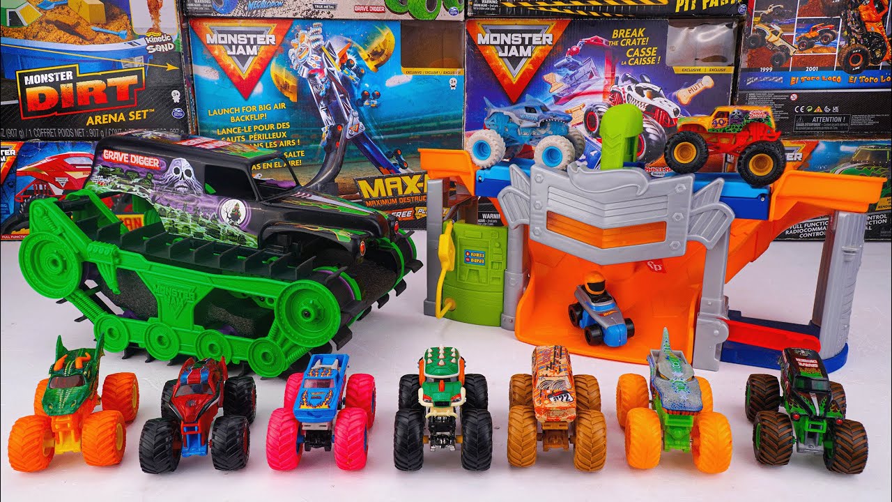 Monster Jam Collection Unboxing Review | Monster Jam Hot Wheels Race ...