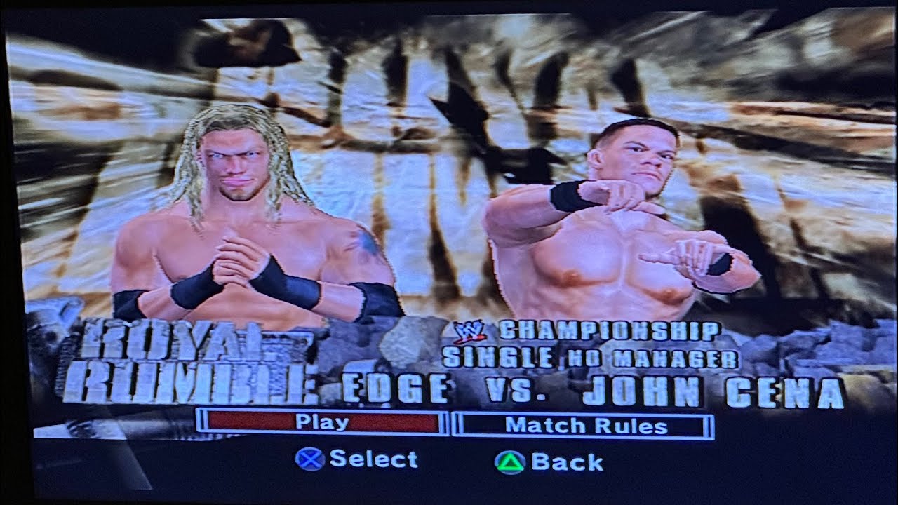WWE SVR07 | John Cena Vs Edge WWE Championship at The Royal Rumble 2006 ...