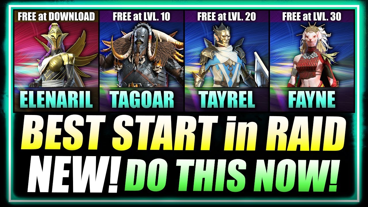 The BEST LINK in RAID! Elenaril, Tagoar, Tayrel, Fayne ALL FREE - Full ...