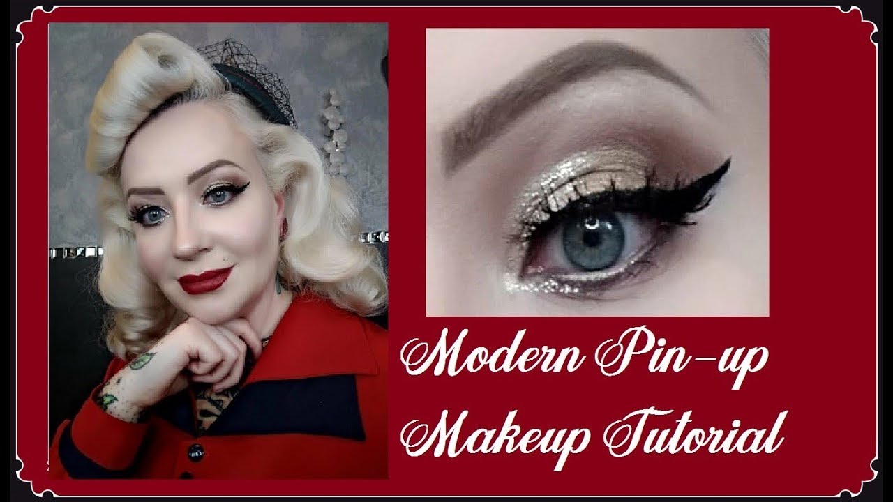 modern pin up makeup tutorial / tuto maquillage pinup moderne /cherry ...