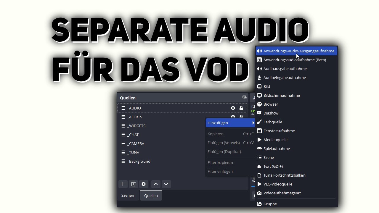 Seperate Audio für das VOD (OBS-Plugin | Win-Capture-Audio) - YouTube