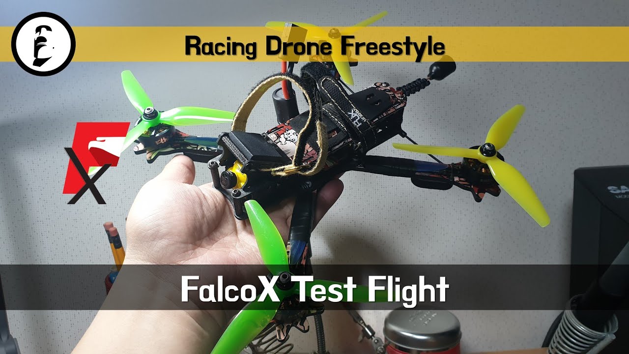레이싱드론 프리스타일 (Racing drone freestyle) - FalcoX 시험 비행 (FalcoX test flight ...