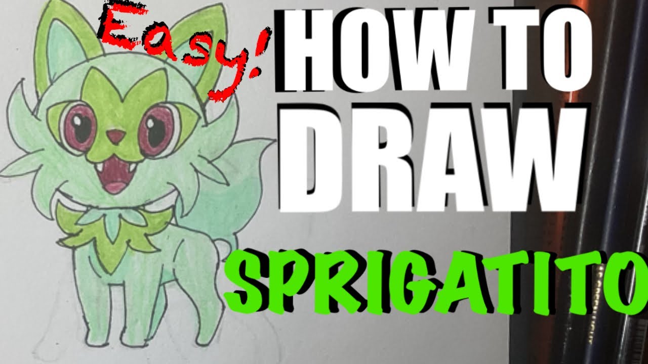 How To DRAW Sprigatito from Pokémon Scarlet and Violet! - YouTube
