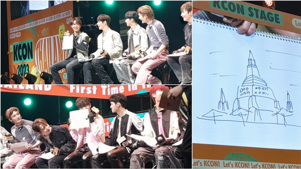 230318 | Kcon2023Thailand - xikers Drawing of Wat Arun🎨 เด็กๆ xikers ...