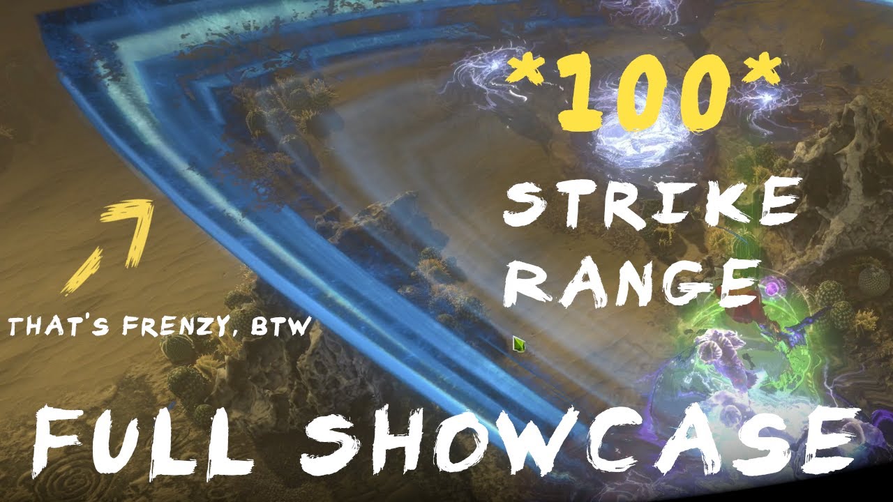 *100* Strike Range FULL SHOWCASE (All Affected Skills) - Path of Exile ...