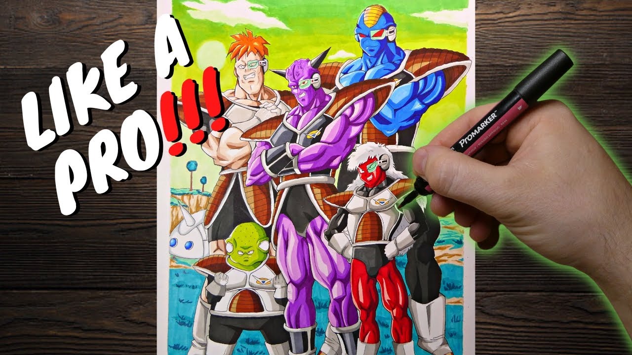 Speed Drawing GINYU FORCE | Dragon Ball Z Art - YouTube