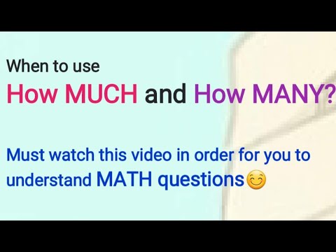 When to use How MUCH and How MANY? What are countable and non-countable ...