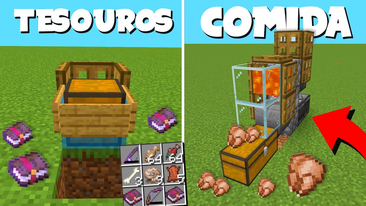 6 FARMS de INICIANTES e FÁCIL para MINECRAFT BEDROCK SURVIVAL - YouTube