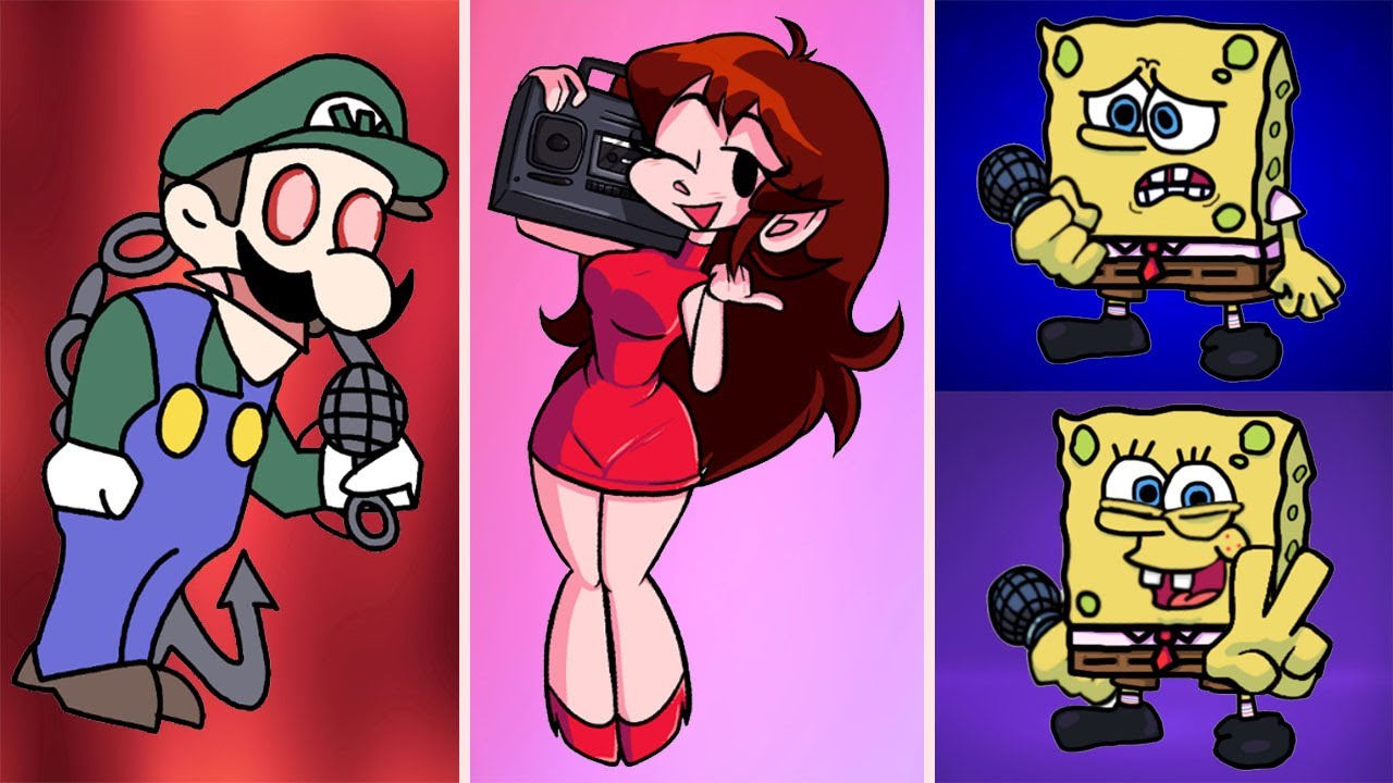 Friday Night Funkin' - Weegee (Full Song) vs SpongeBob SquarePants ...