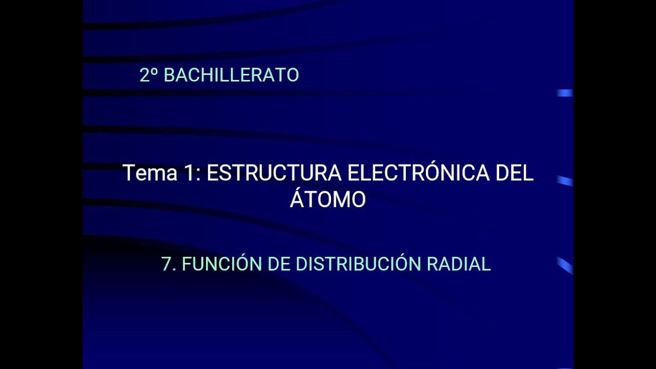 2º Bach Q T01 Estructura electrónica del átomo 7 Función de ...