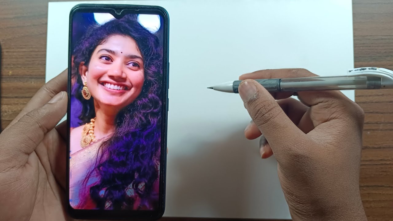 Sai Pallavi outline tutorial/ grid method/ Aniket debnath arts # ...