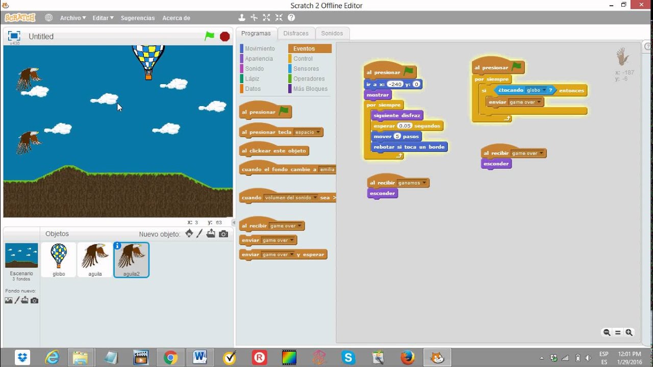 Juego Scratch de Aventura en globo - Narrativa Transmedia - YouTube