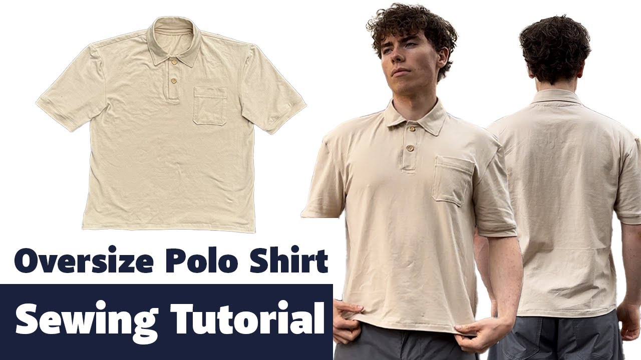 How to sew an oversize polo shirt | Sewing tutorial for an oversize ...