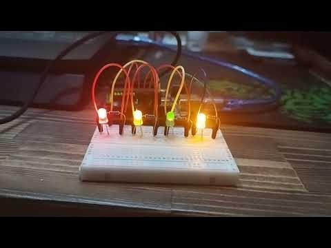 Binary Numbers from 1 through 15 made on Arduino by Myself! (Code not included in the Video ...