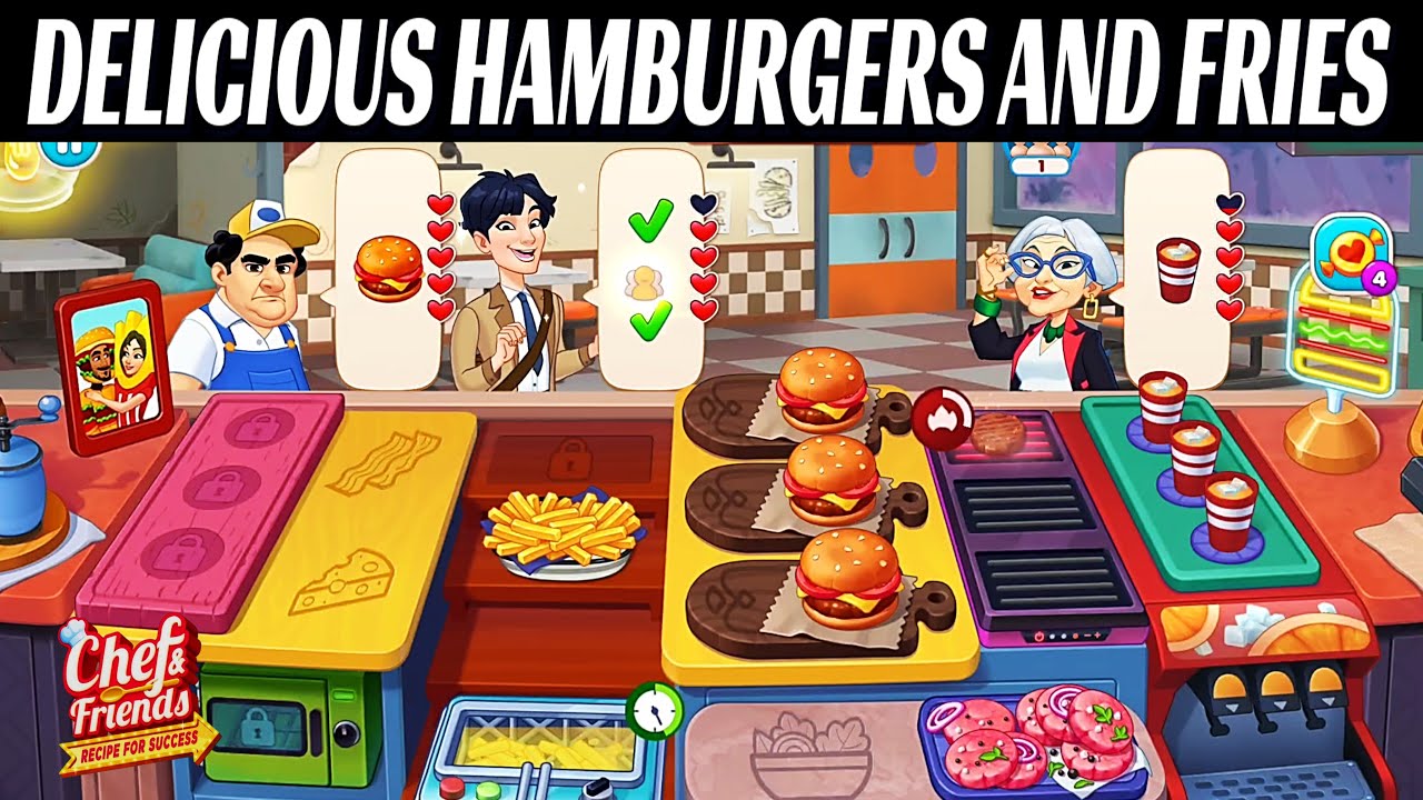Chef & Friends: Cooking Game | DELICIOUS HAMBURGERS AND FRIES (Android ...