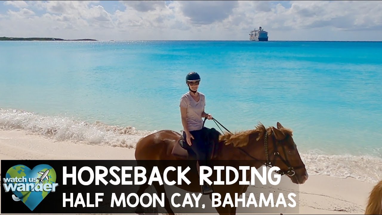Horseback Riding by Land and Sea on Half Moon Cay, Bahamas - YouTube