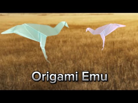 How to Make a Origami Bird/Emu (original) #origami #origamibirds # ...