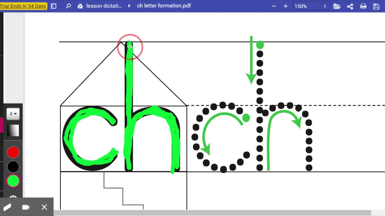 ch letter formation.pdf - YouTube