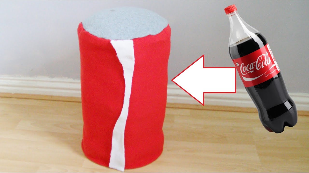 How To Make A Cola Can Stool From Cola Bottles - YouTube