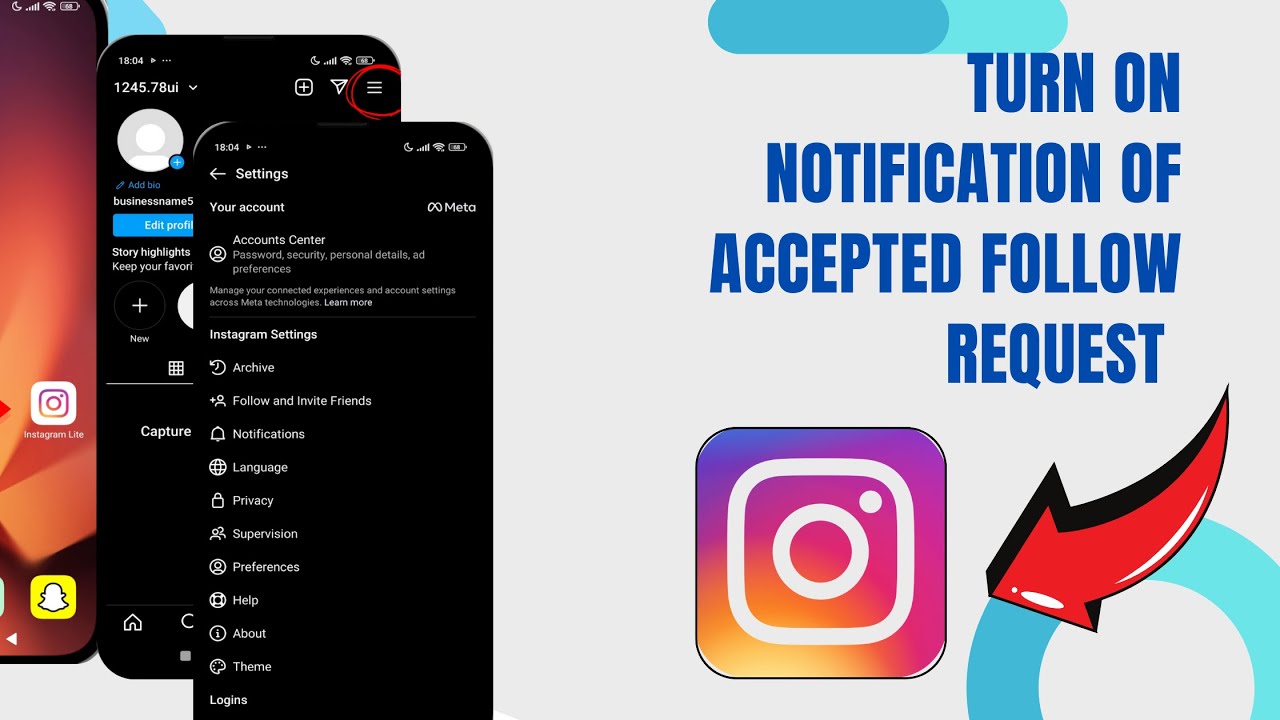 Turn On Notification Of Accepted Follow Request On Instagram Lite ...