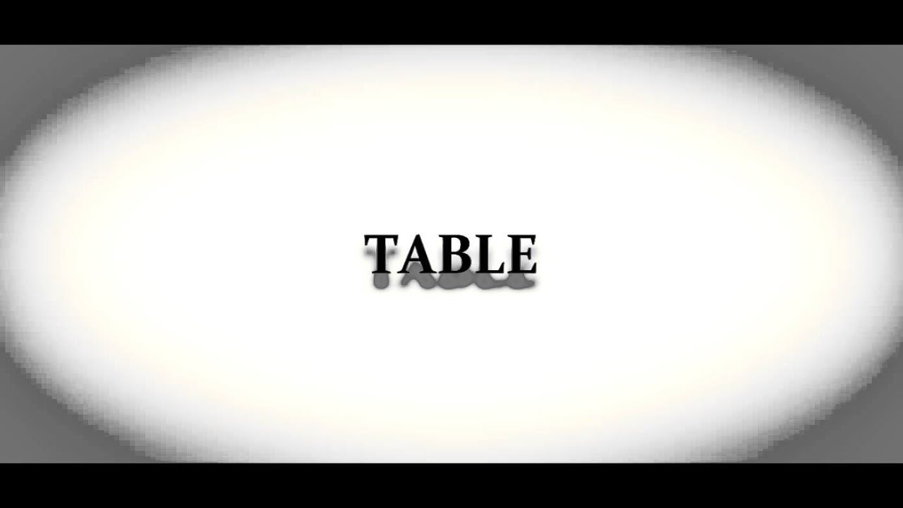 How to Pronounce Table - YouTube