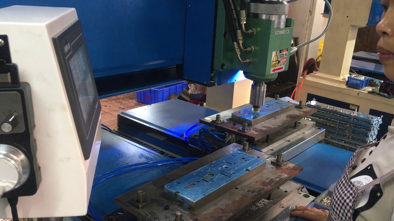 CNC X Y Axis Automatic Riveting Machine Double Workbench - YouTube