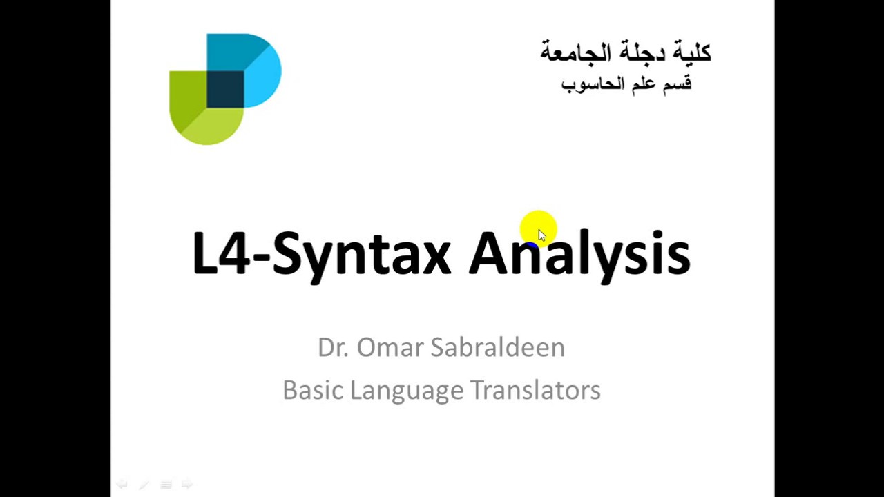 L4: Syntax Analysis - YouTube
