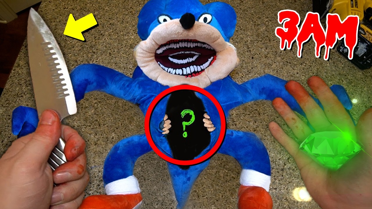 CUTTING OPEN SHIN SONIC MCDONALD'S HAPPY MEAL TOY AT 3 AM!! (WHAT'S ...