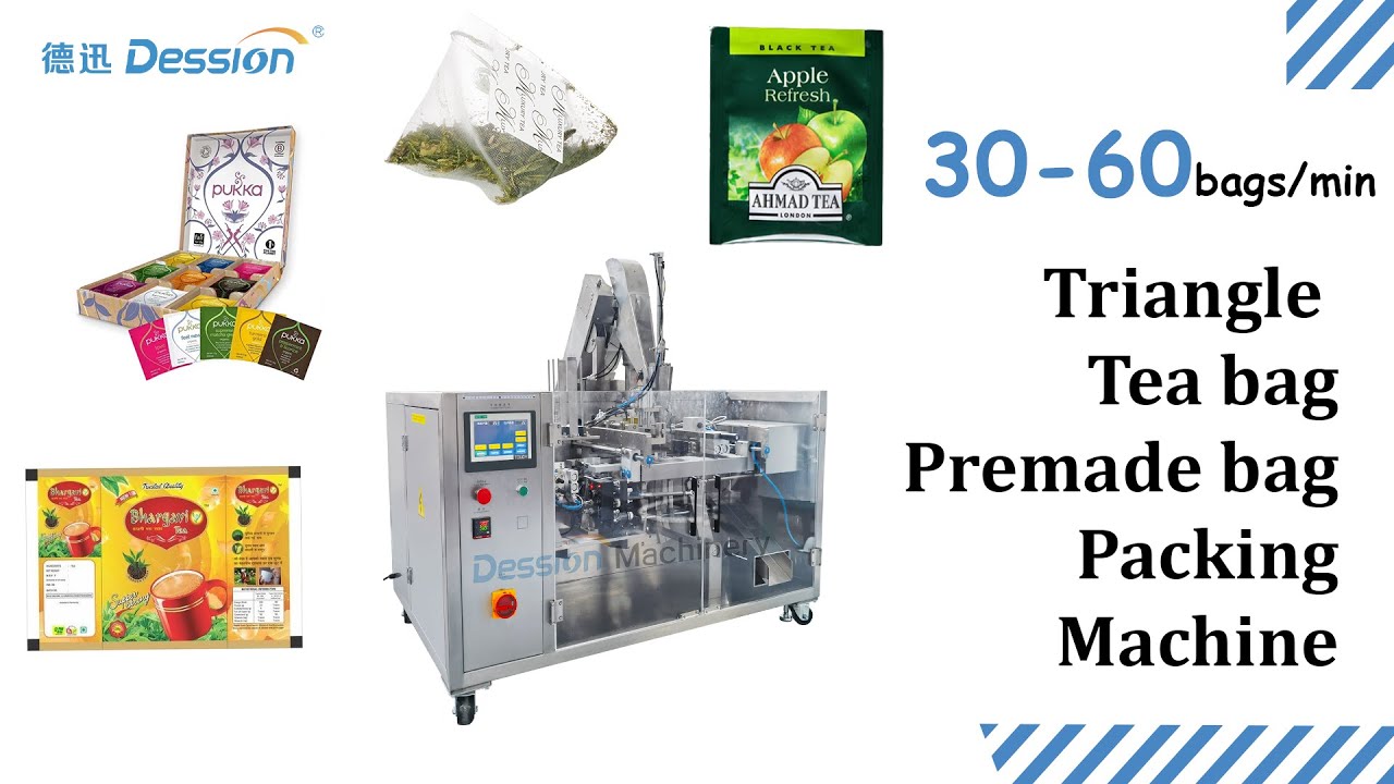 Premade bag triangle tea bag packing machine for black tea green tea ...