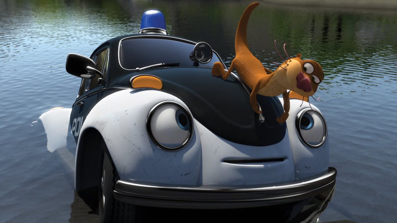 Pelle går i vannet / Ploddy the Police Car makes a splash (trailer ...