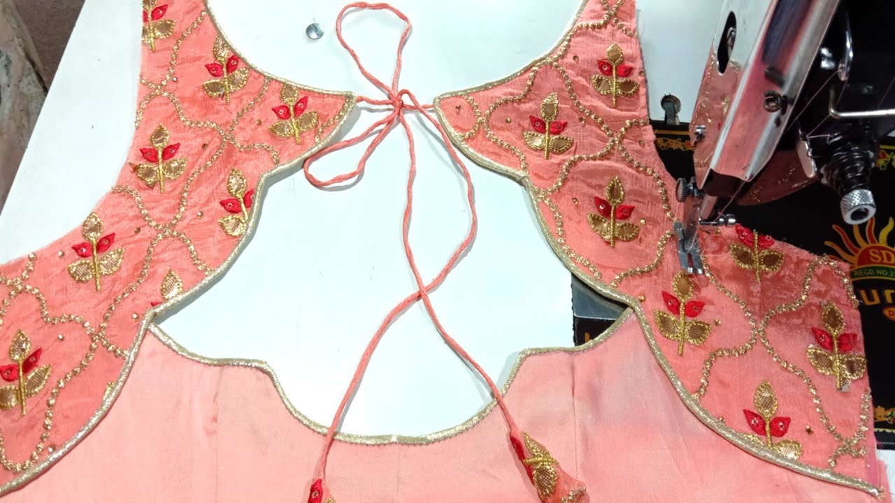 ब्लाउज बैक गले का डिजाइन/ back neck cut work design , back neck design ...